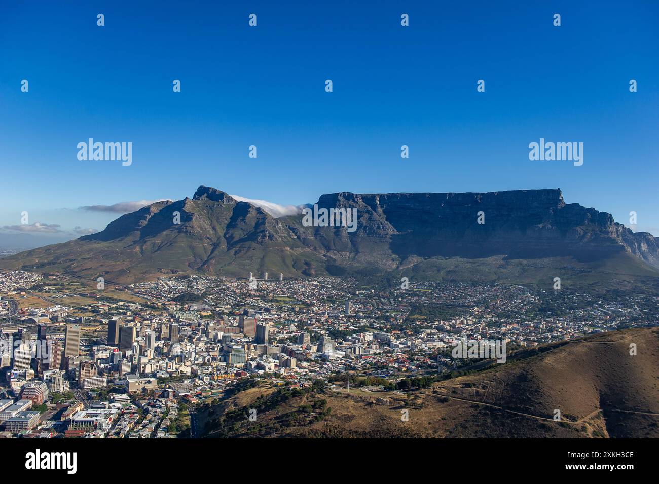 An aerial view, overlooking Cape Town, Western Cape, South Africa. High ...
