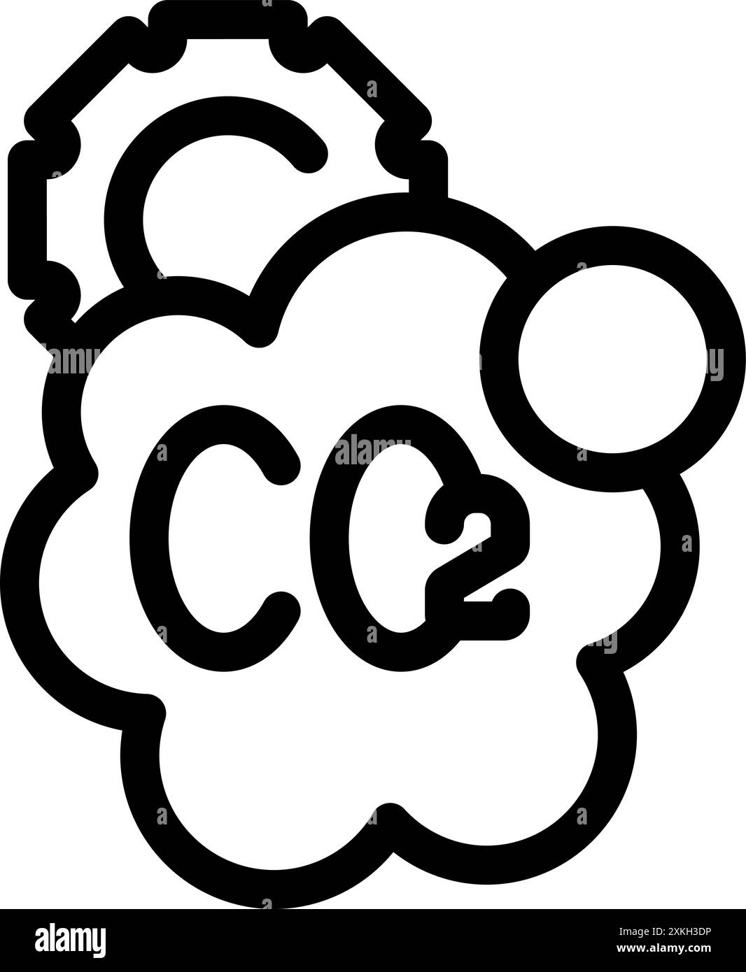 Symbol representing the reduction of co2 emissions through green ...