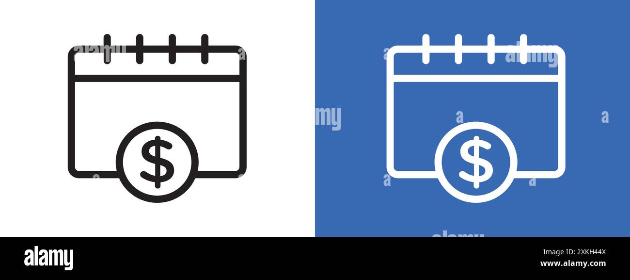 Annuity due icon logo sign vector outline in black and white color ...