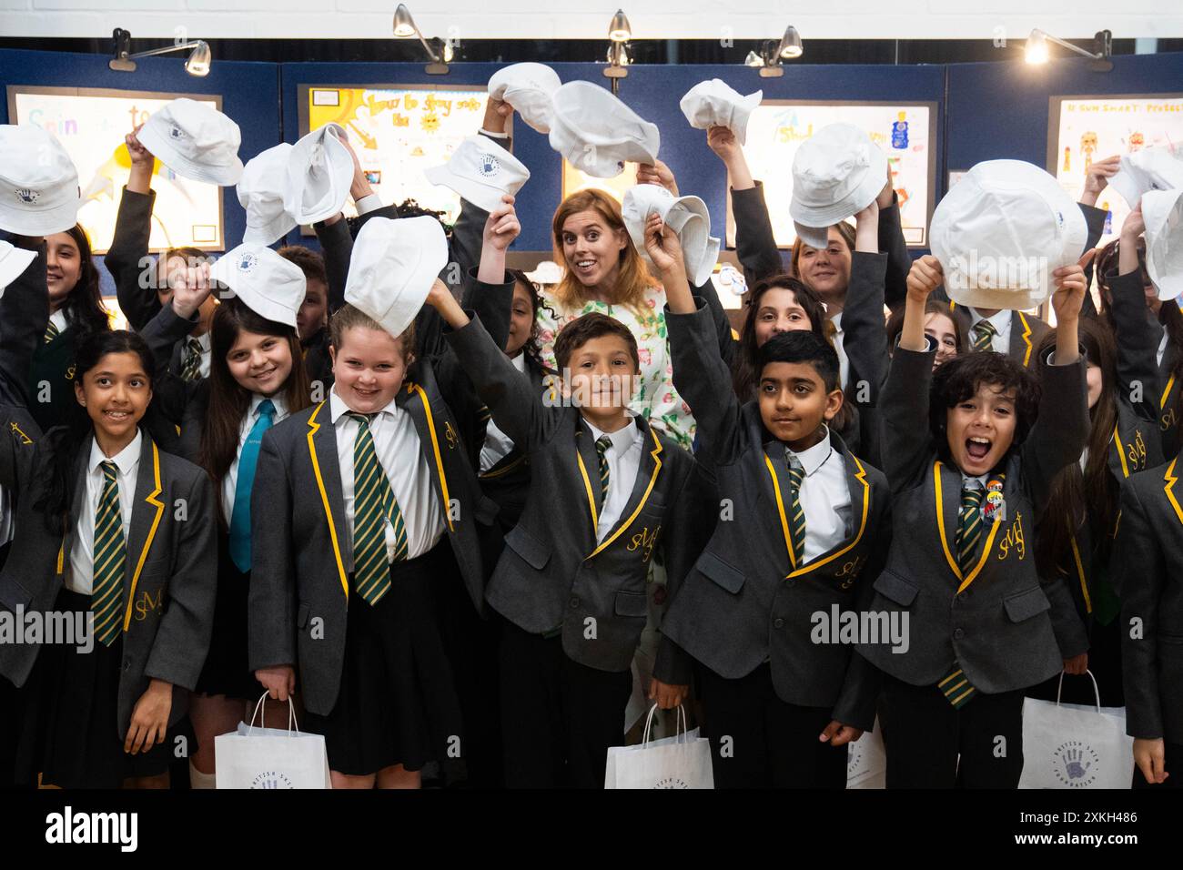 Princess Beatrice, patron of the British Skin Foundation, poses with ...