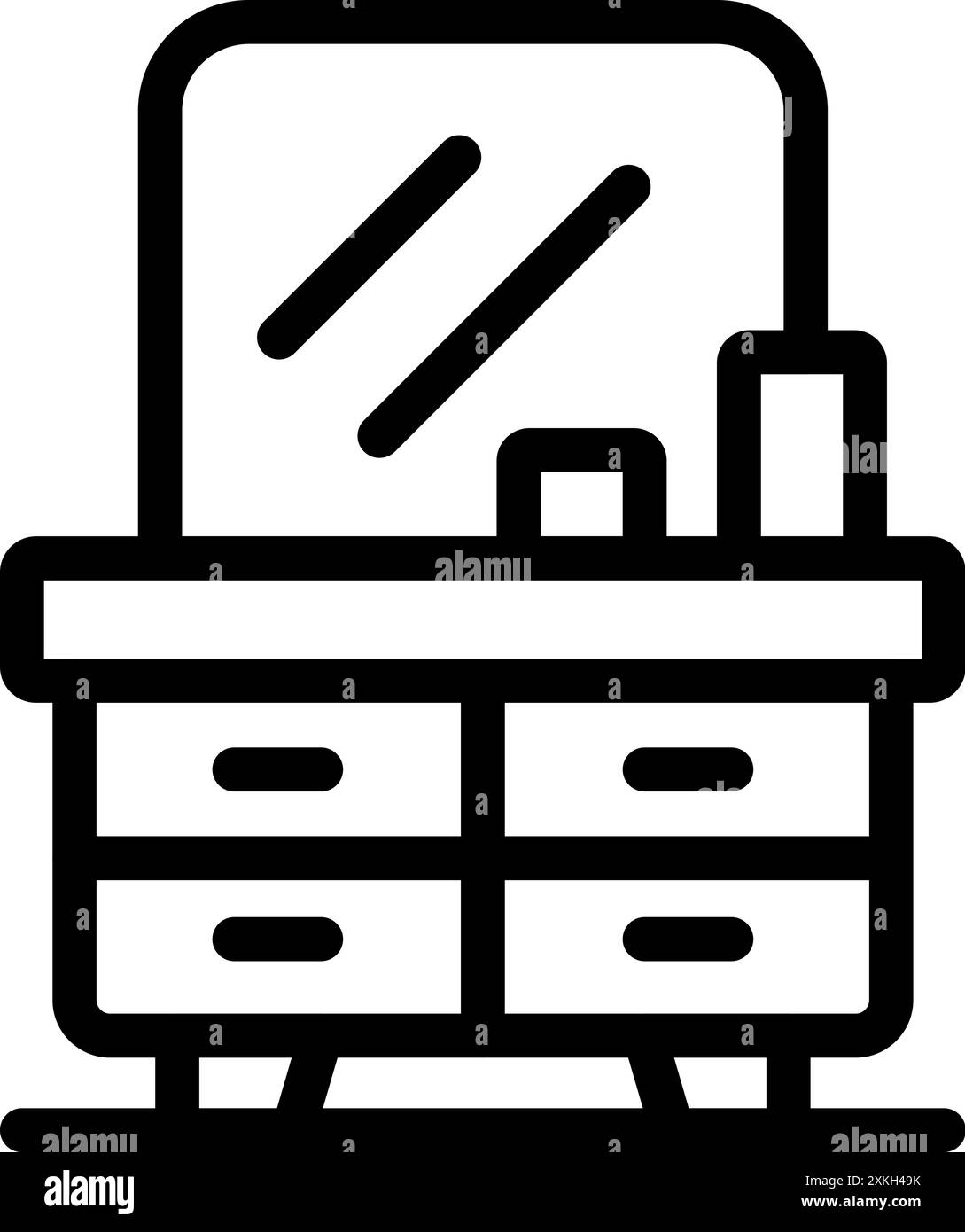 Dressing table with mirror and drawers, furniture for bedroom or ...