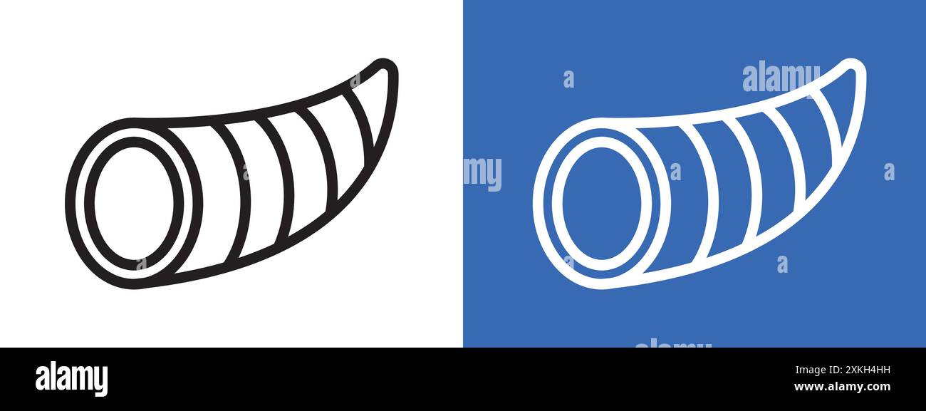 cornucopia icon logo sign vector outline in black and white color Stock ...