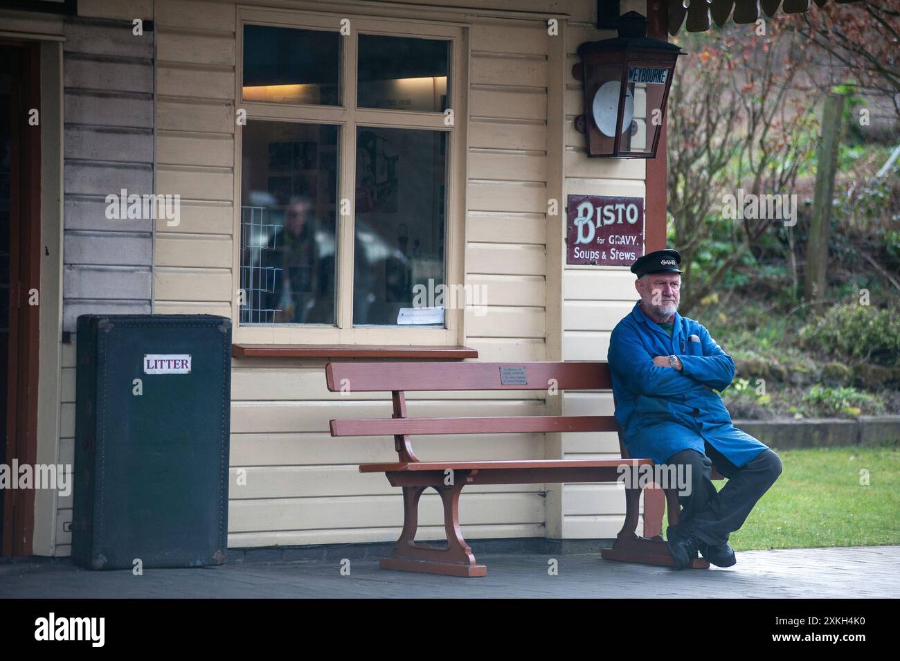 railway volunteer on north norfolk railway weybourne north norfolk ...