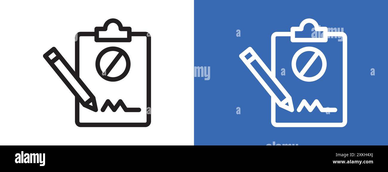 Document petition icon logo sign vector outline in black and white ...