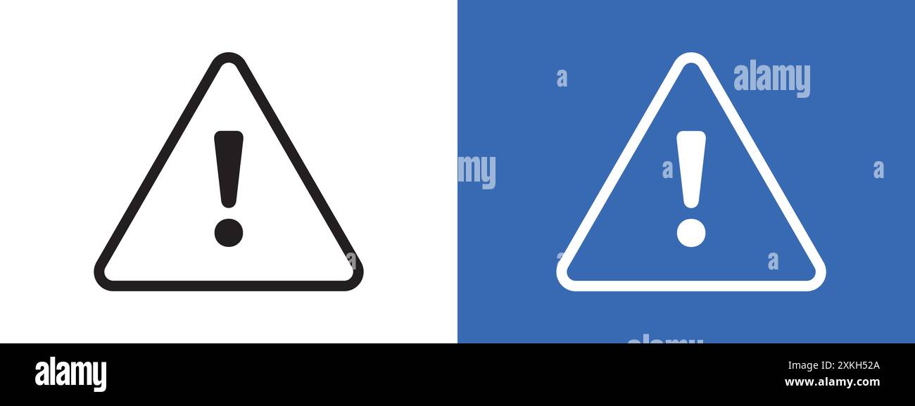 White exclamation mark in triangle hi-res stock photography and images ...