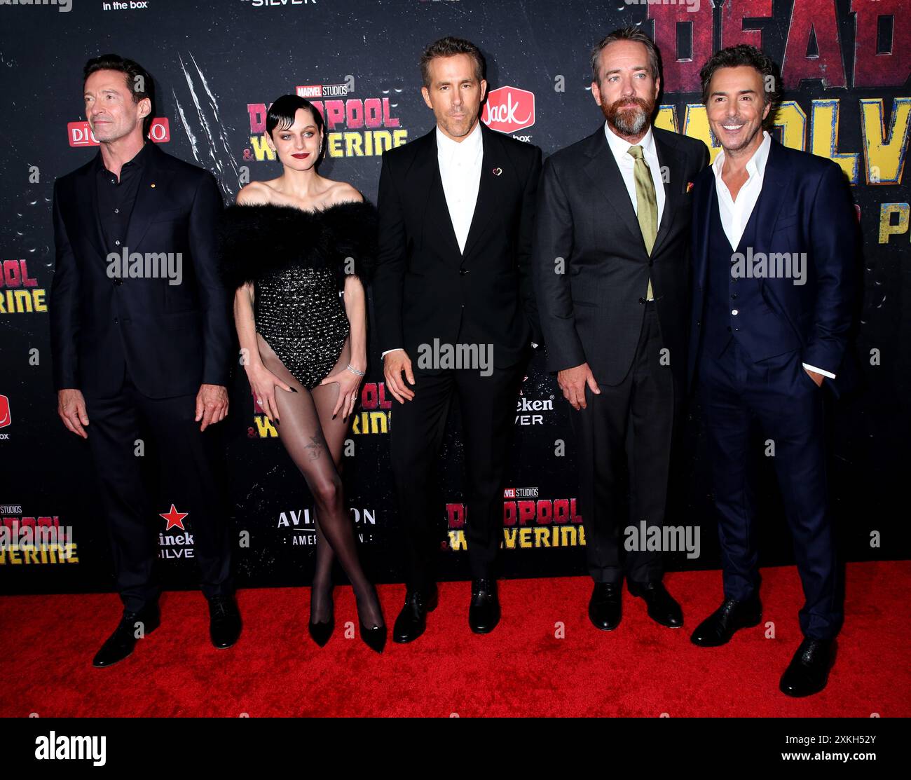 New York City, USA. 22nd July, 2024. Hugh Jackman, Emma Corrin, Ryan Reynolds, Matthew Macfadyen ...