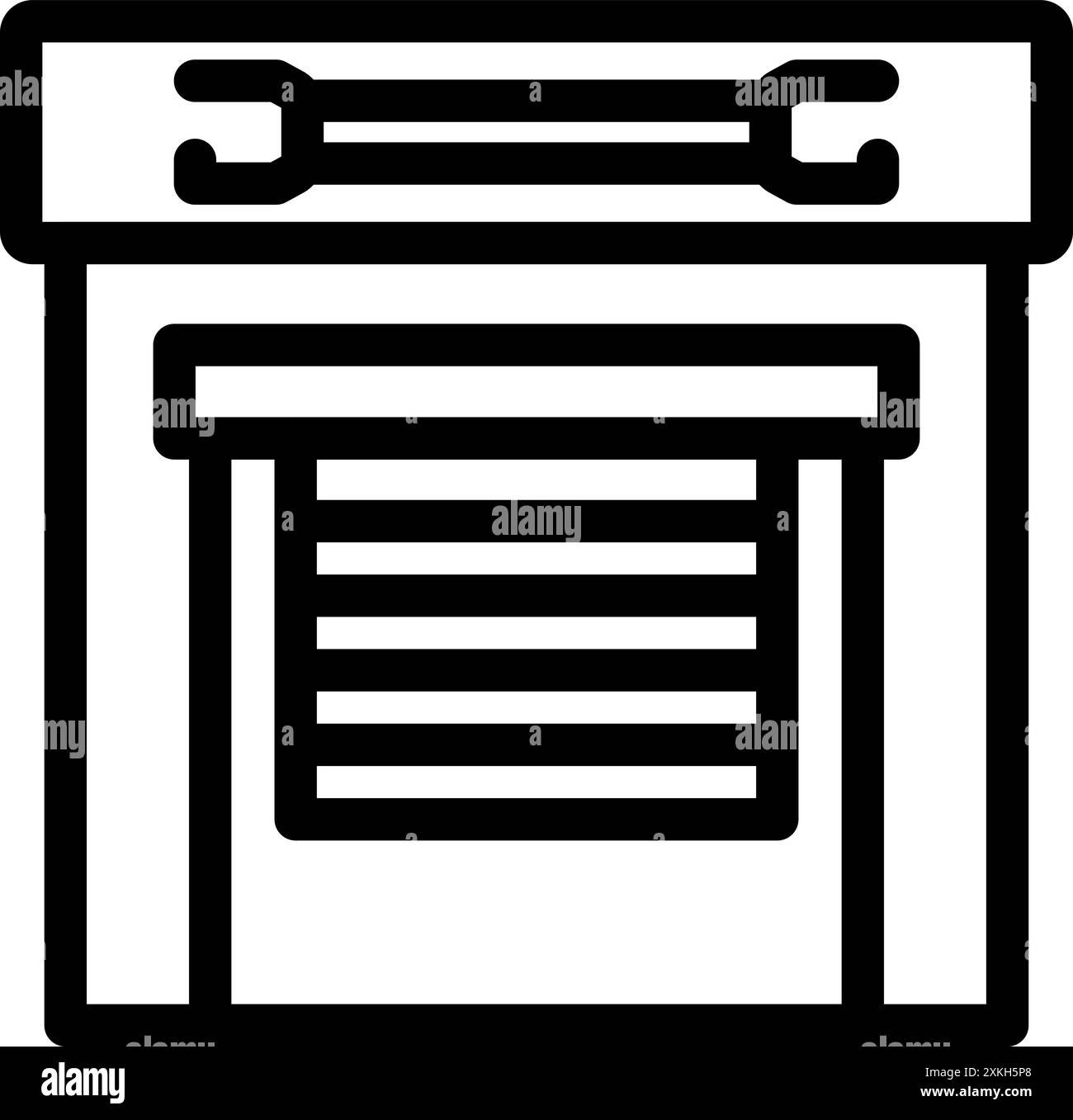 Garage door being opened with automatic remote control system Stock ...