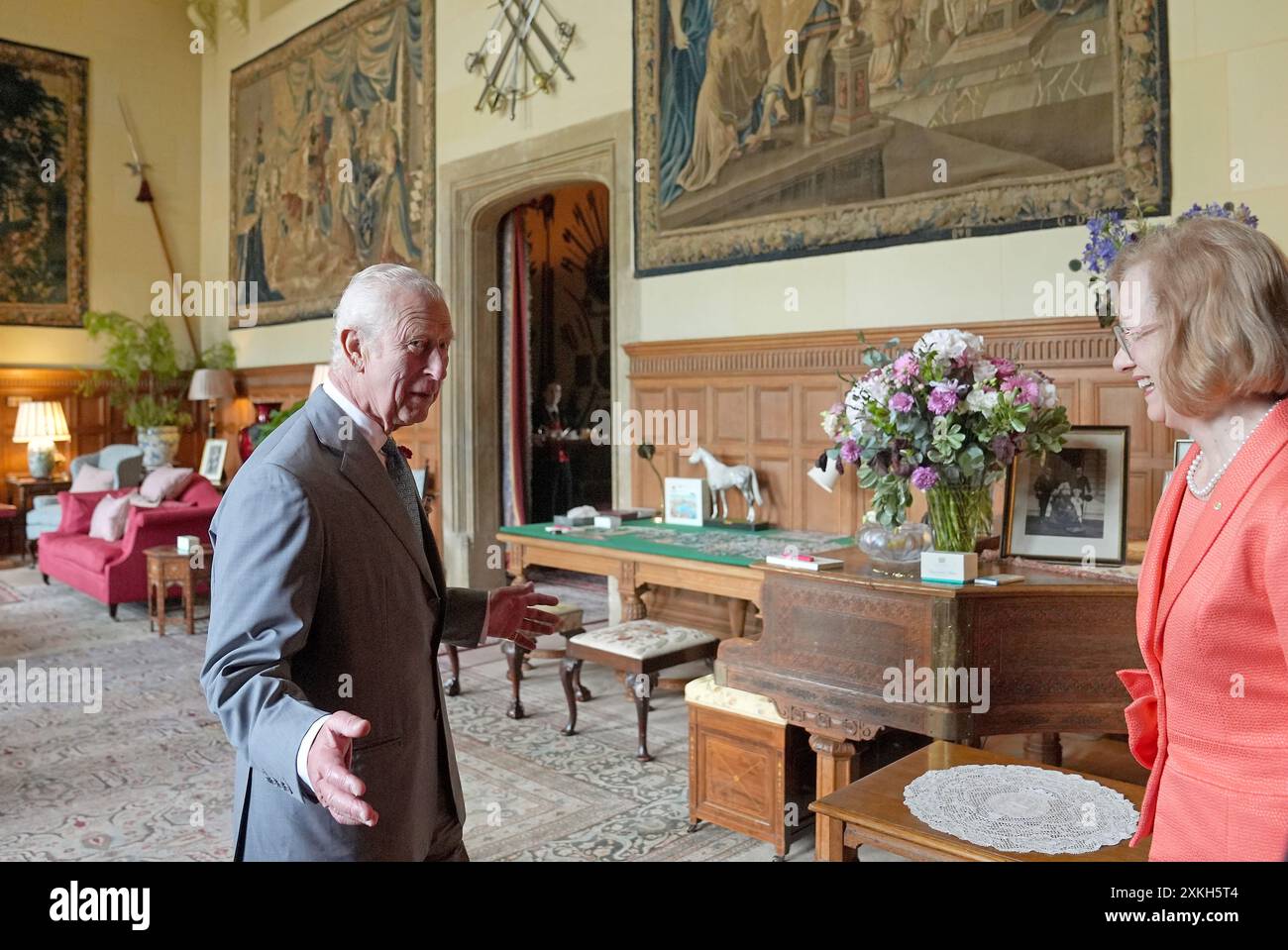 King Charles III during an audience with Governor of Queensland ...