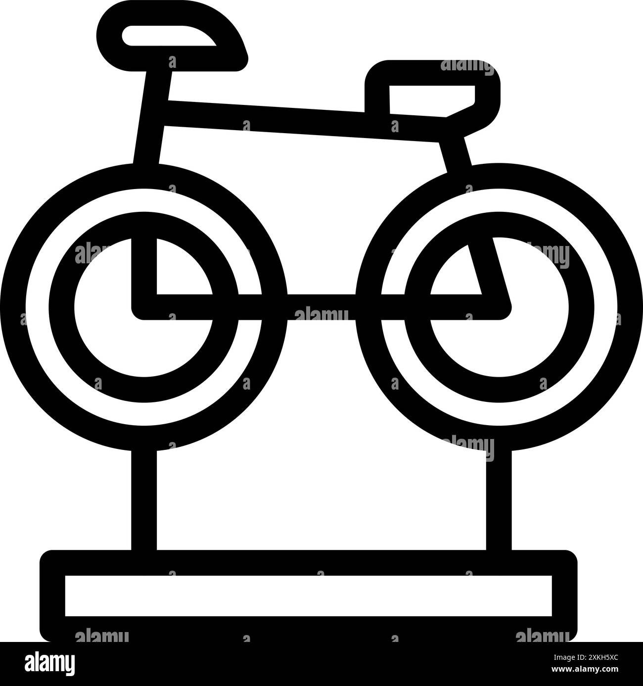 Bicycle standing on display stand for sale in a store, bicycle shop ...