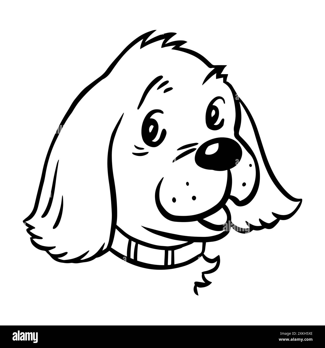 Portrait adorable loyal dog Stock Vector Images - Alamy