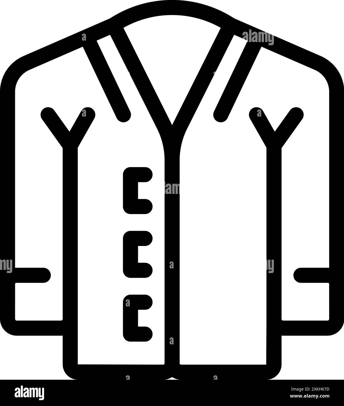 Simple line icon of a smart jacket, perfect for representing business ...
