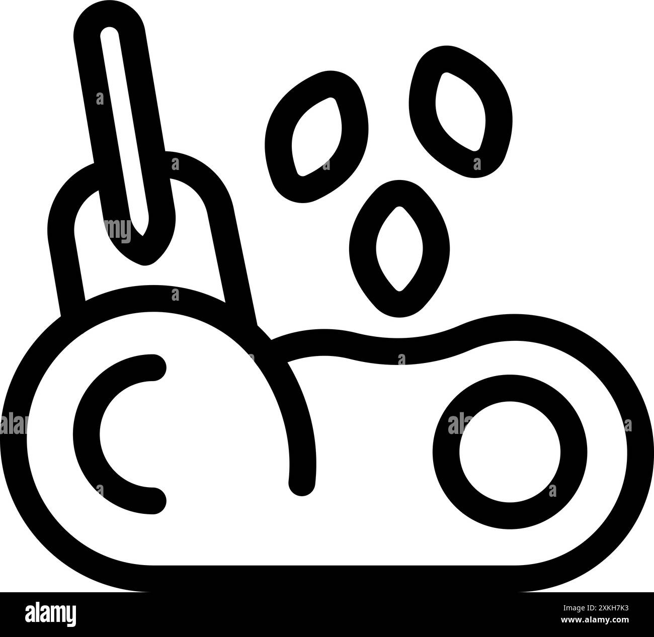 Line art icon of a submarine exploring the ocean floor and discovering ...