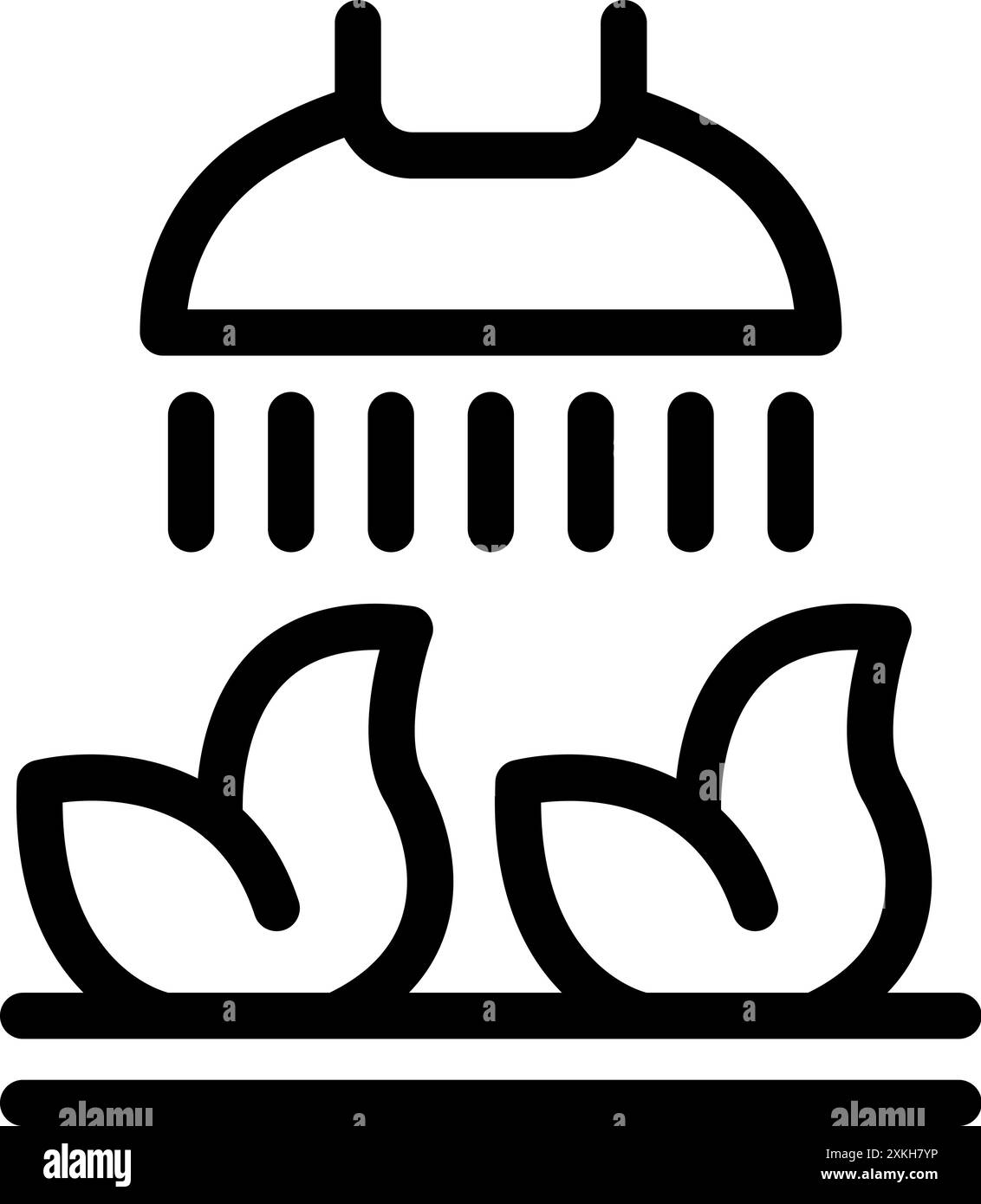 Icon of a smart farm system providing artificial light to plants for ...