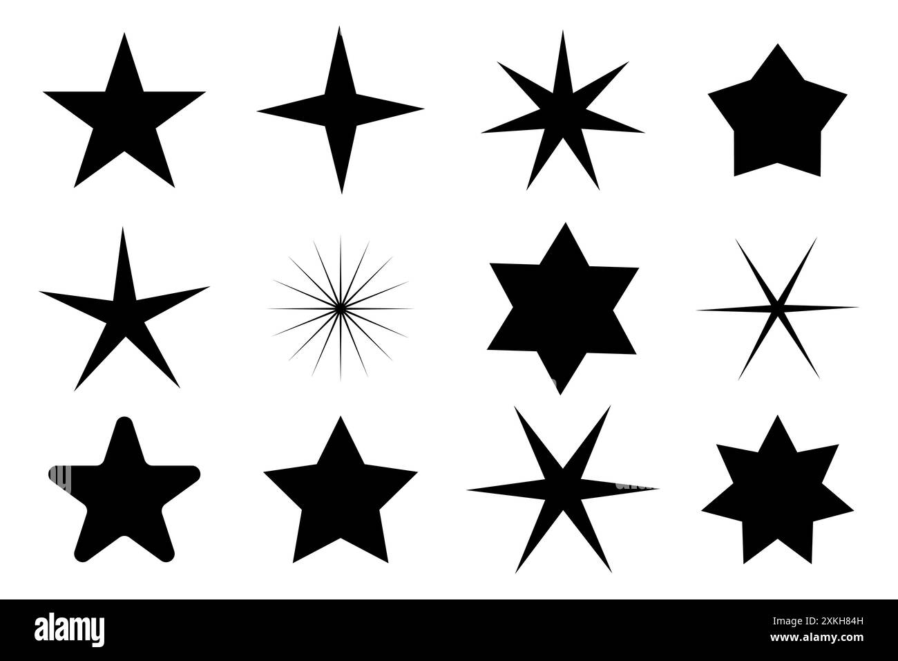 Abstract Star Shapes. Geometric Vector Icons. Modern Minimalist Design ...