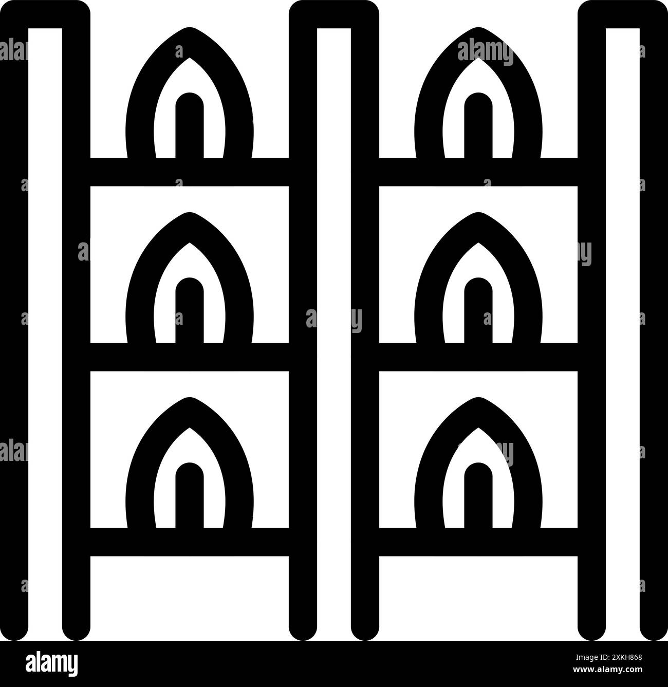 Icon of storage shelves for organizing products in a warehouse ...