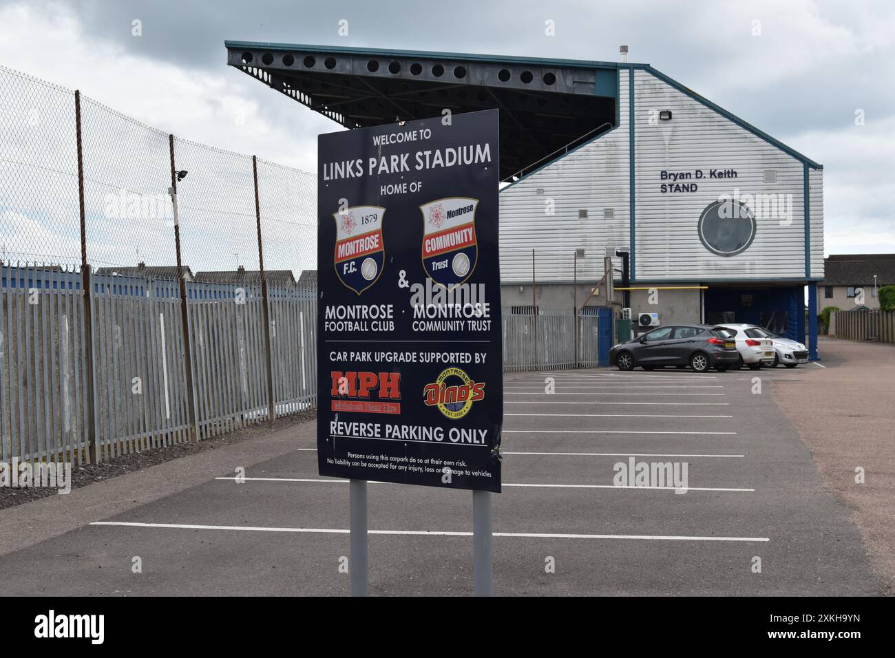 Links Park Stadium, home ground of Montrose Football Club, Angus ...