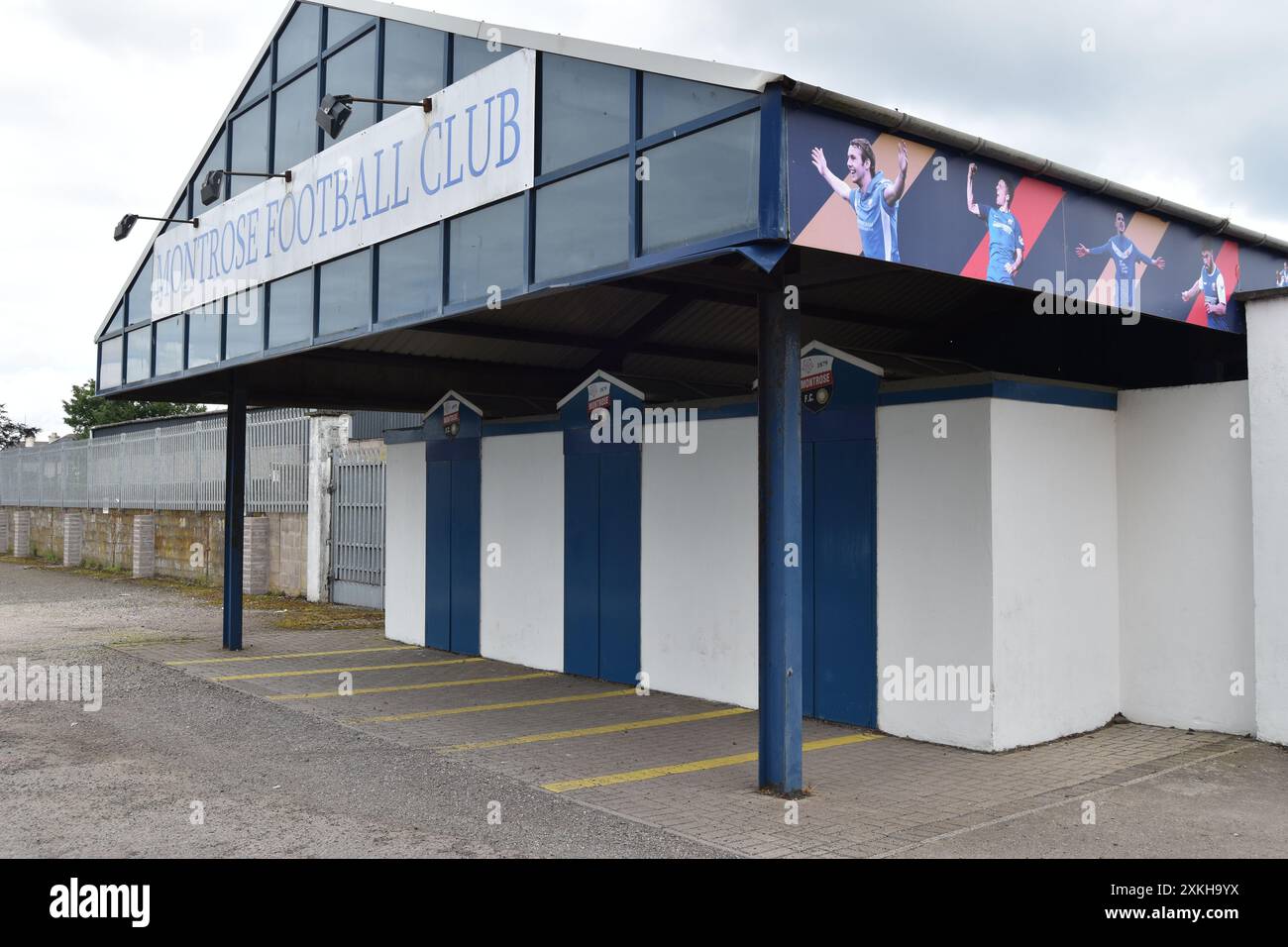 Turnstiles entrance to Links Park, home ground of Montrose Football ...