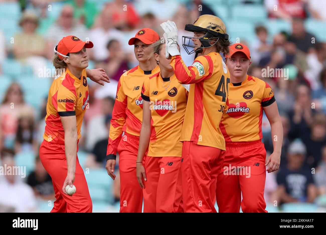 Birmingham Phoenix's Ellyse Perry celebraing with her teammates after ...