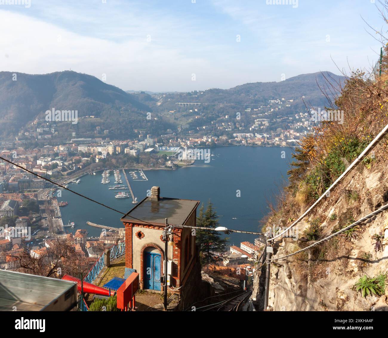 Aerial town view from brunate hi-res stock photography and images - Alamy