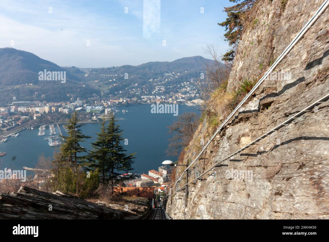 Aerial town view from brunate hi-res stock photography and images - Alamy