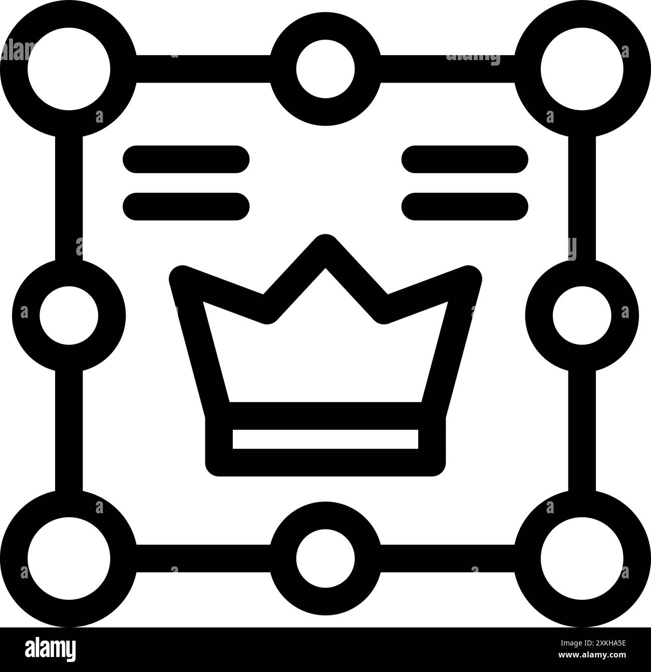Flowchart with crown representing a vip client management system ...