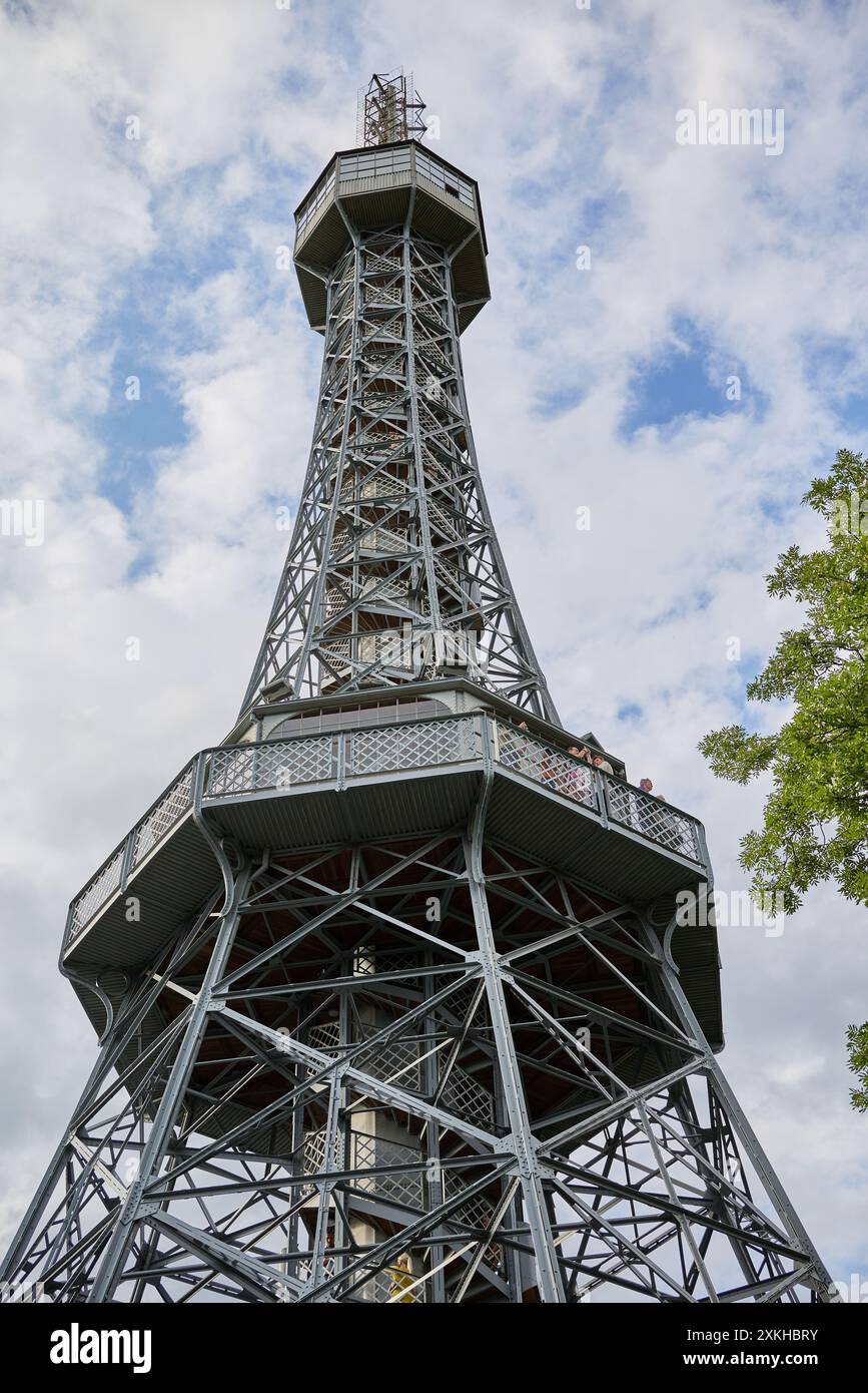 Petrin lookout steel framework tower built in 1891, resembling small ...