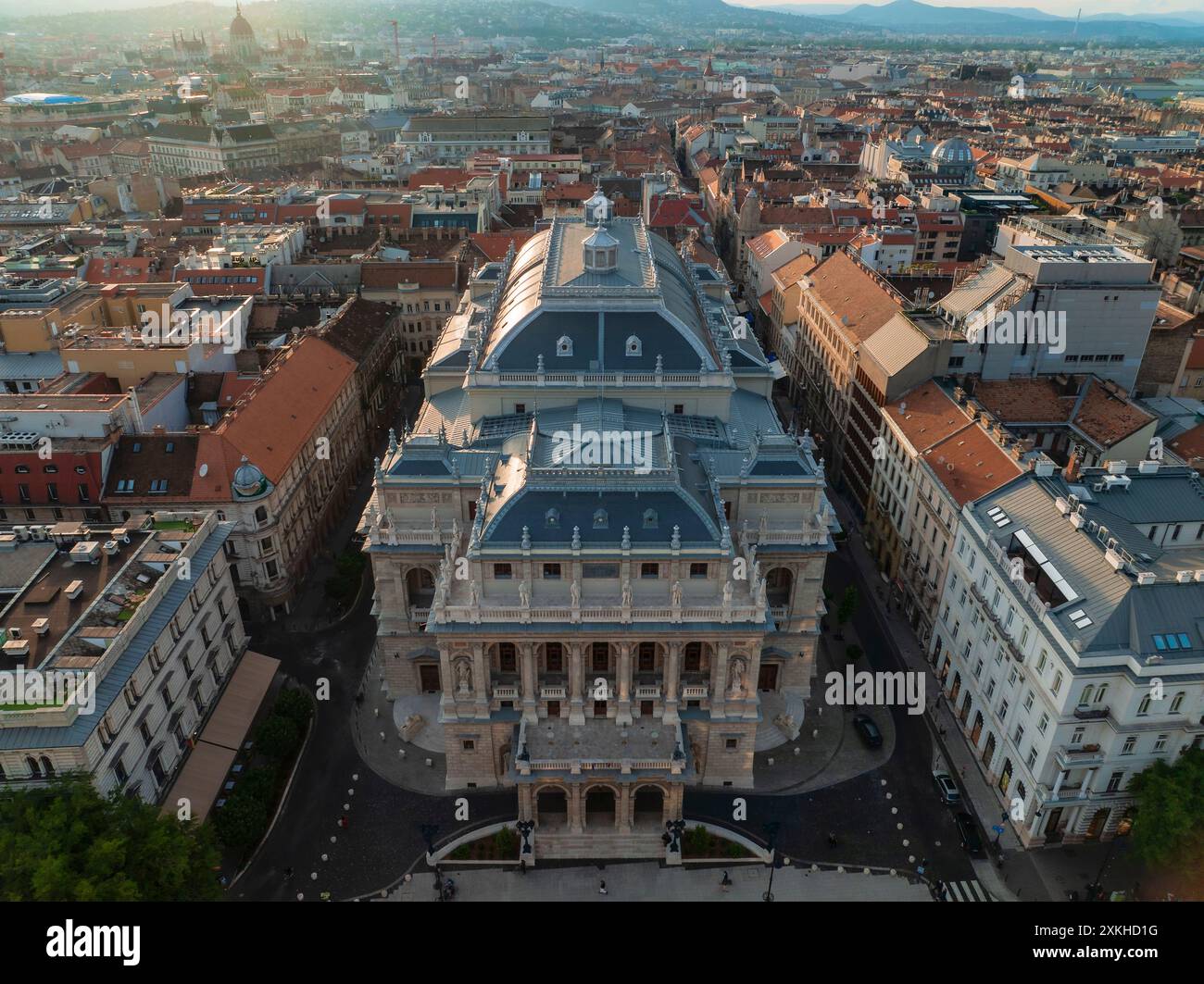 The Hungarian Royal State Opera House in Budapest. Aerial view about ...