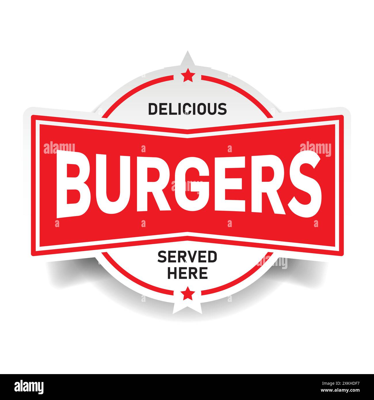 Delicious Burgers served here sign stamp Stock Vector Image & Art - Alamy