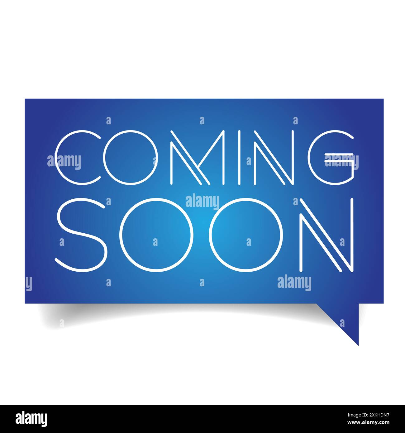 Coming Soon speech bubble blue Stock Vector Image & Art - Alamy