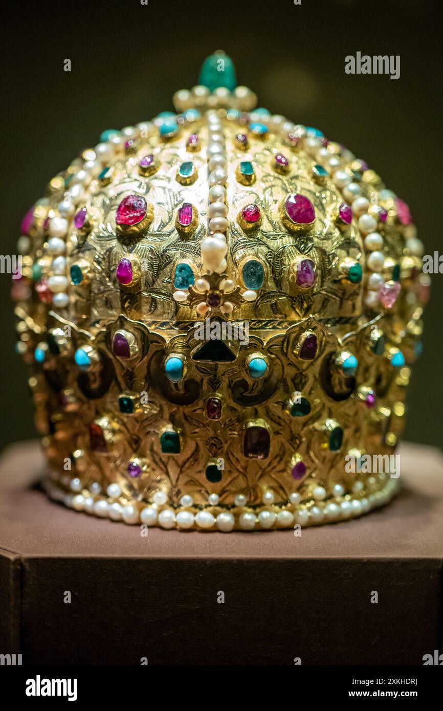 Antique Medieval European Crown with Jewels Stock Photo - Alamy