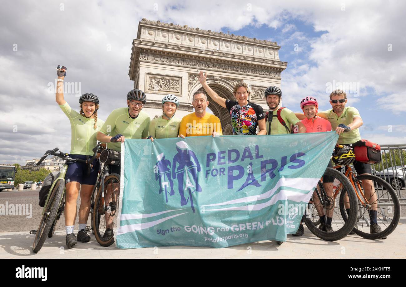 EDITORIAL USE ONLY Chris Boardman (centre left), Chair of Sport England ...