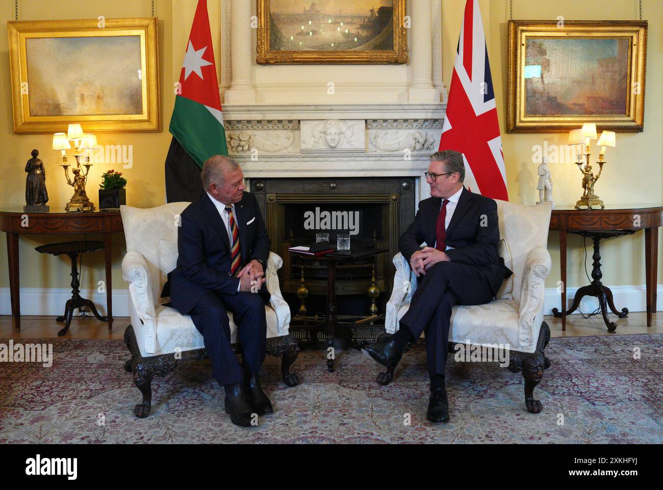 Prime Minister Sir Keir Starmer (right) during a meeting with King ...
