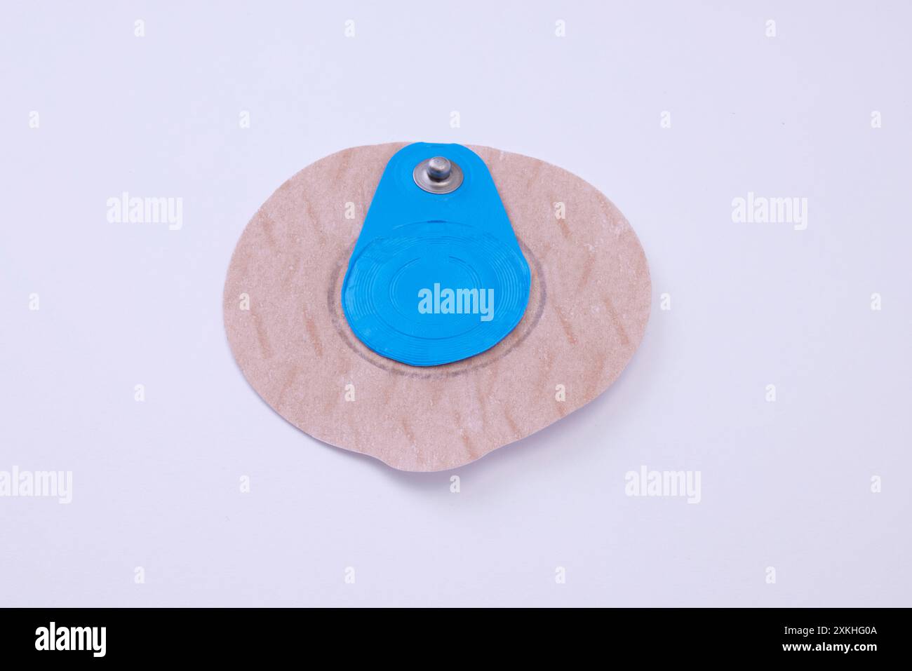 One Medical Electrode isolated on white background with soft shadow ...