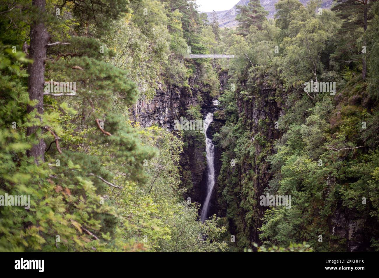 View of the bridge, Corrieshalloch Gorge National Nature Reserve ...