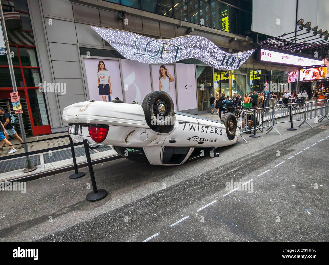 Promotion for the film ’Twisters” in Times Square in New York on ...