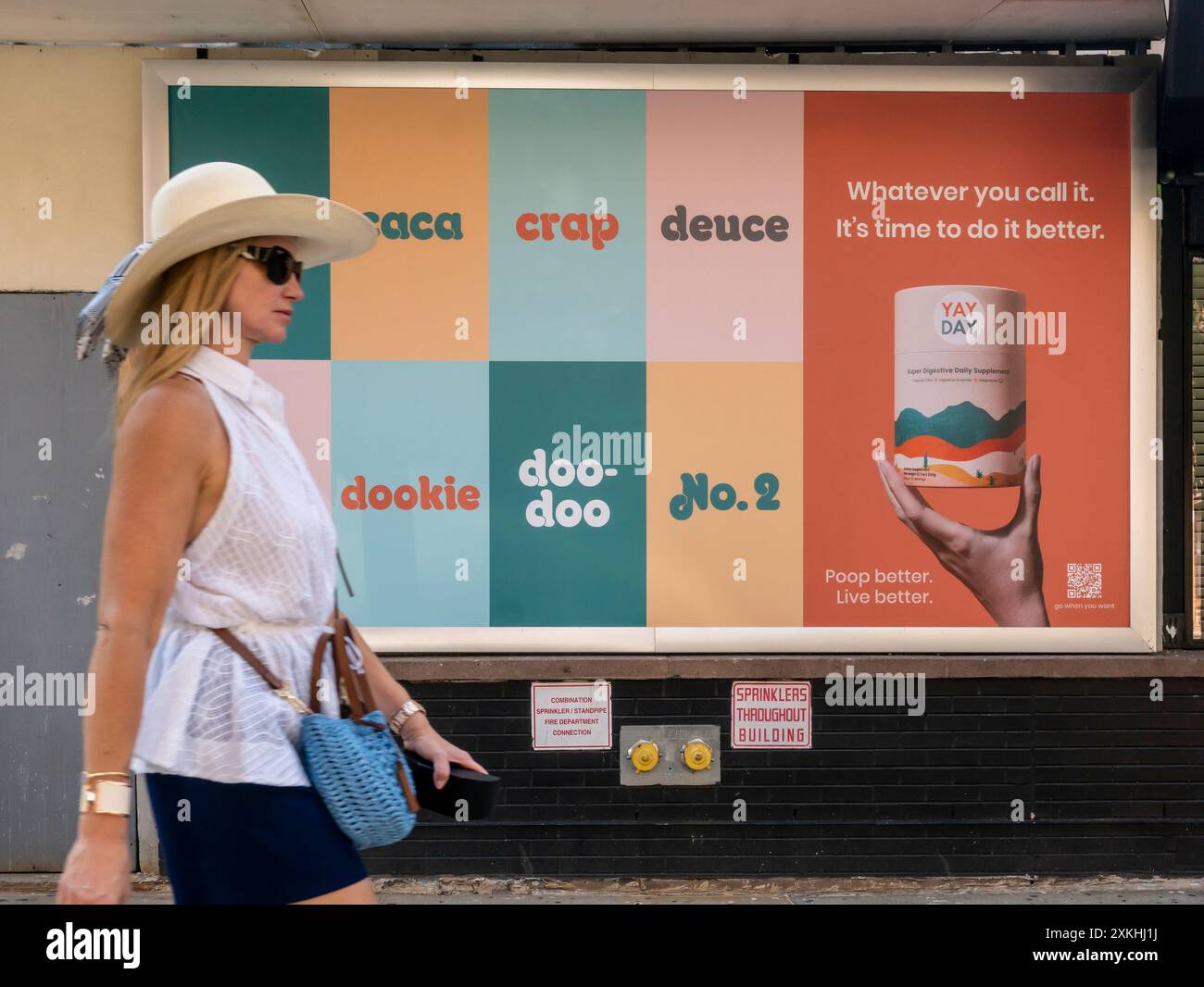 Advertising for YayDay, a digestive supplement, in the Meatpacking ...