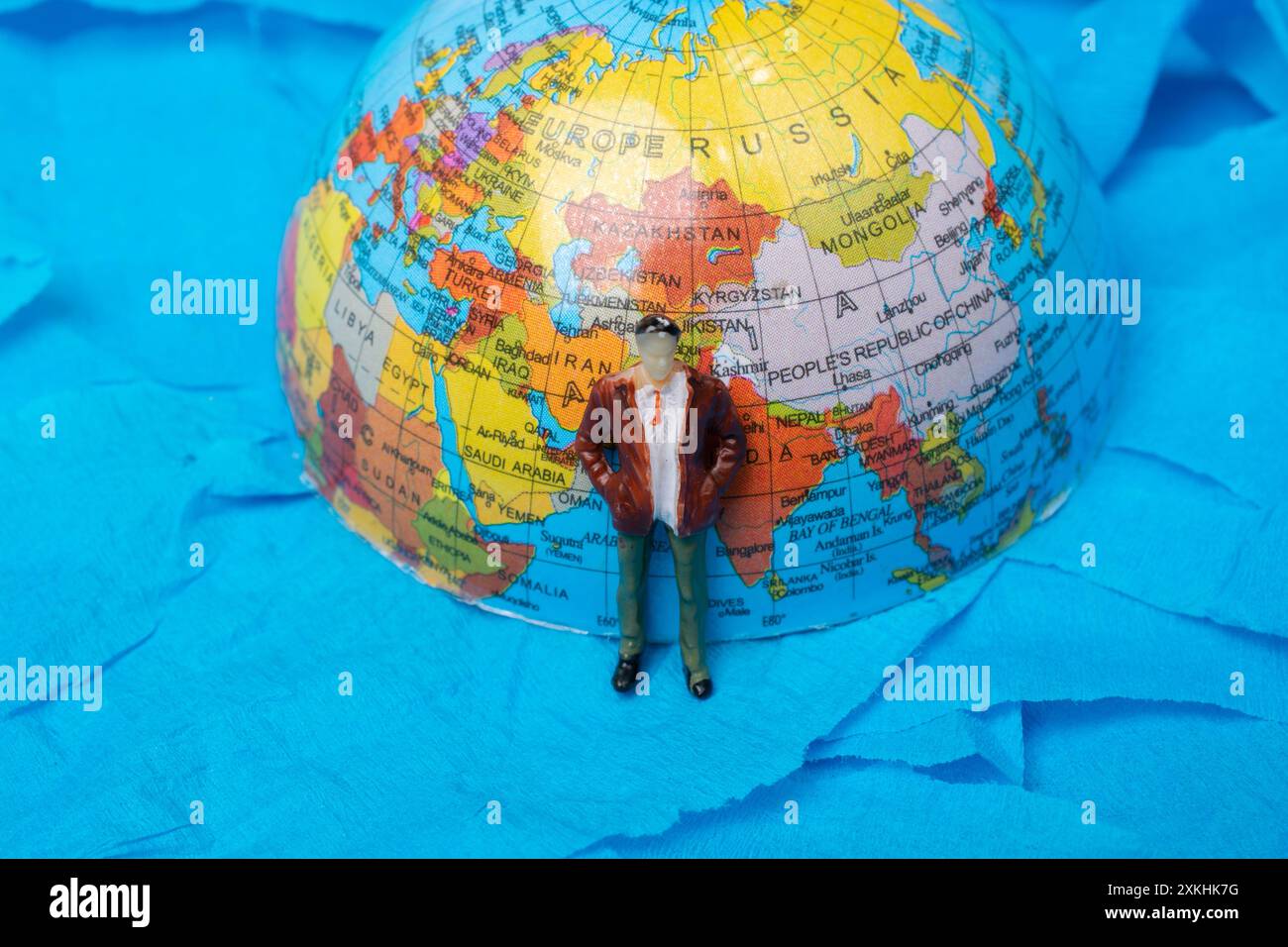 World globe model. Global business and ecology concept Stock Photo - Alamy