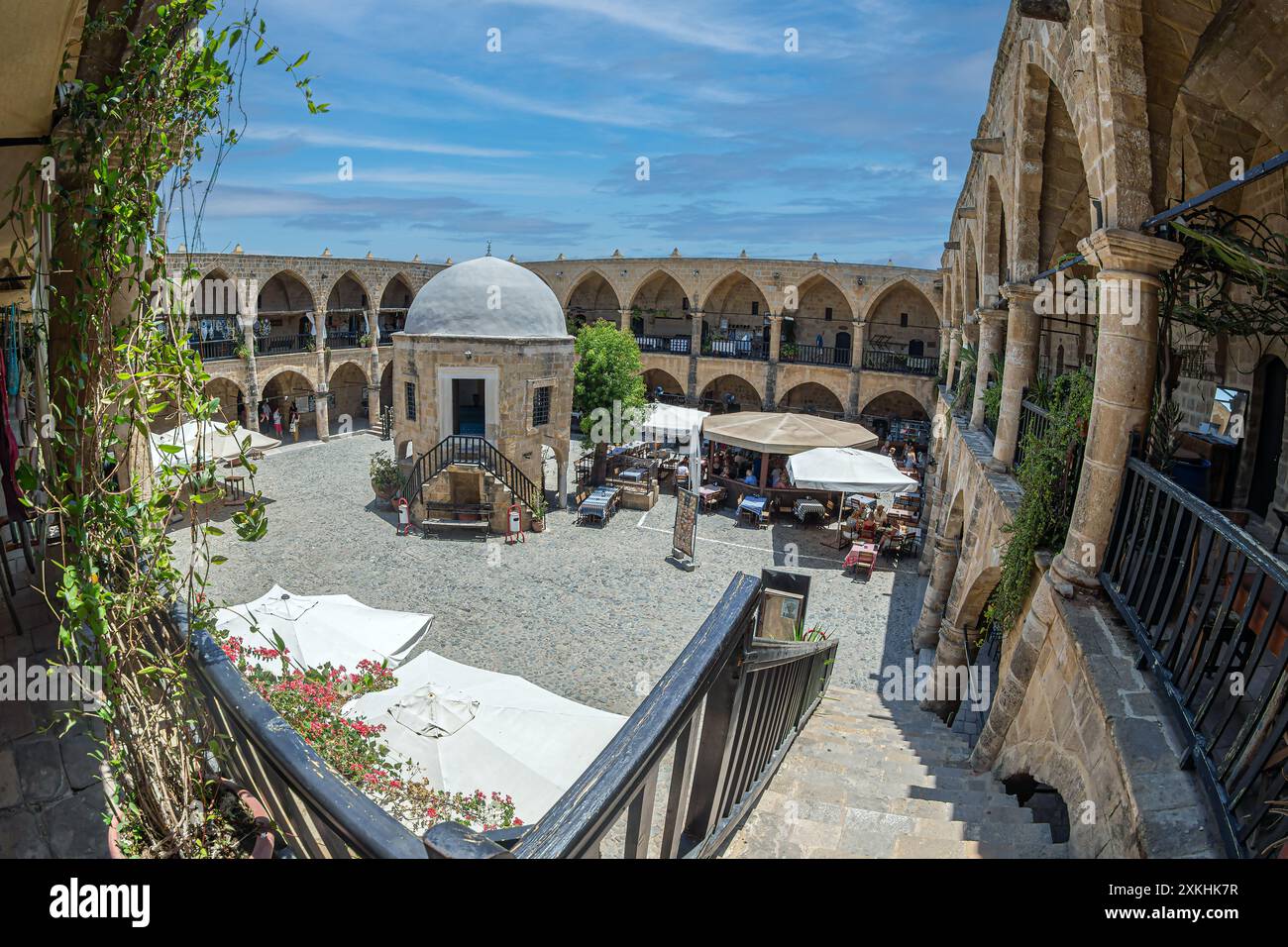 NICOSIA, CYPRUS - JUNE 18, 2024: Buyuk Han, the largest caravansarai on ...