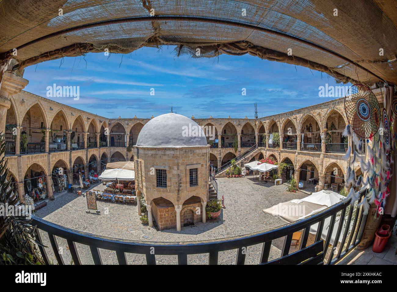 NICOSIA, CYPRUS - JUNE 18, 2024: Buyuk Han, the largest caravansarai on ...