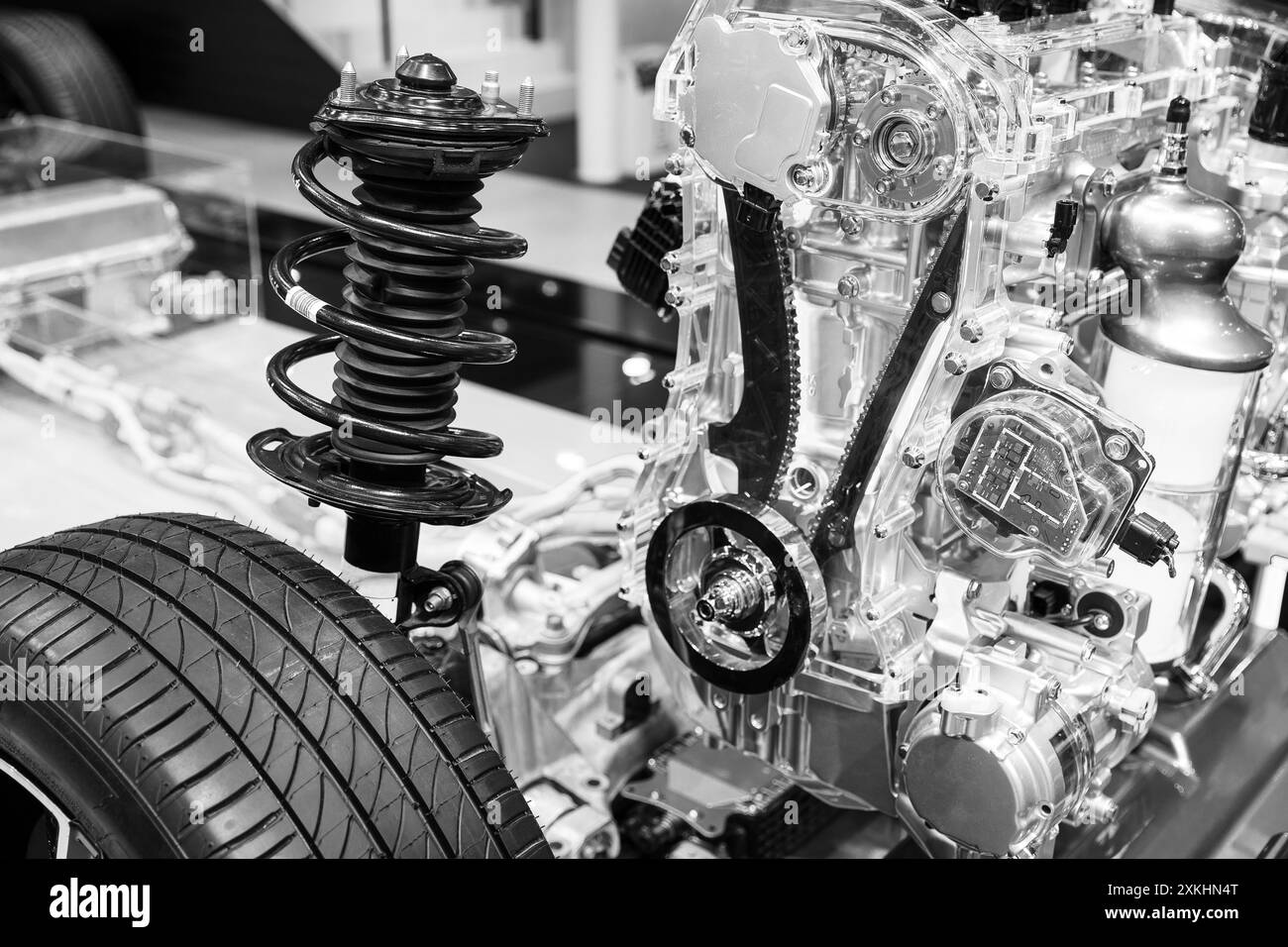 Engine exhibition Black and White Stock Photos & Images - Alamy