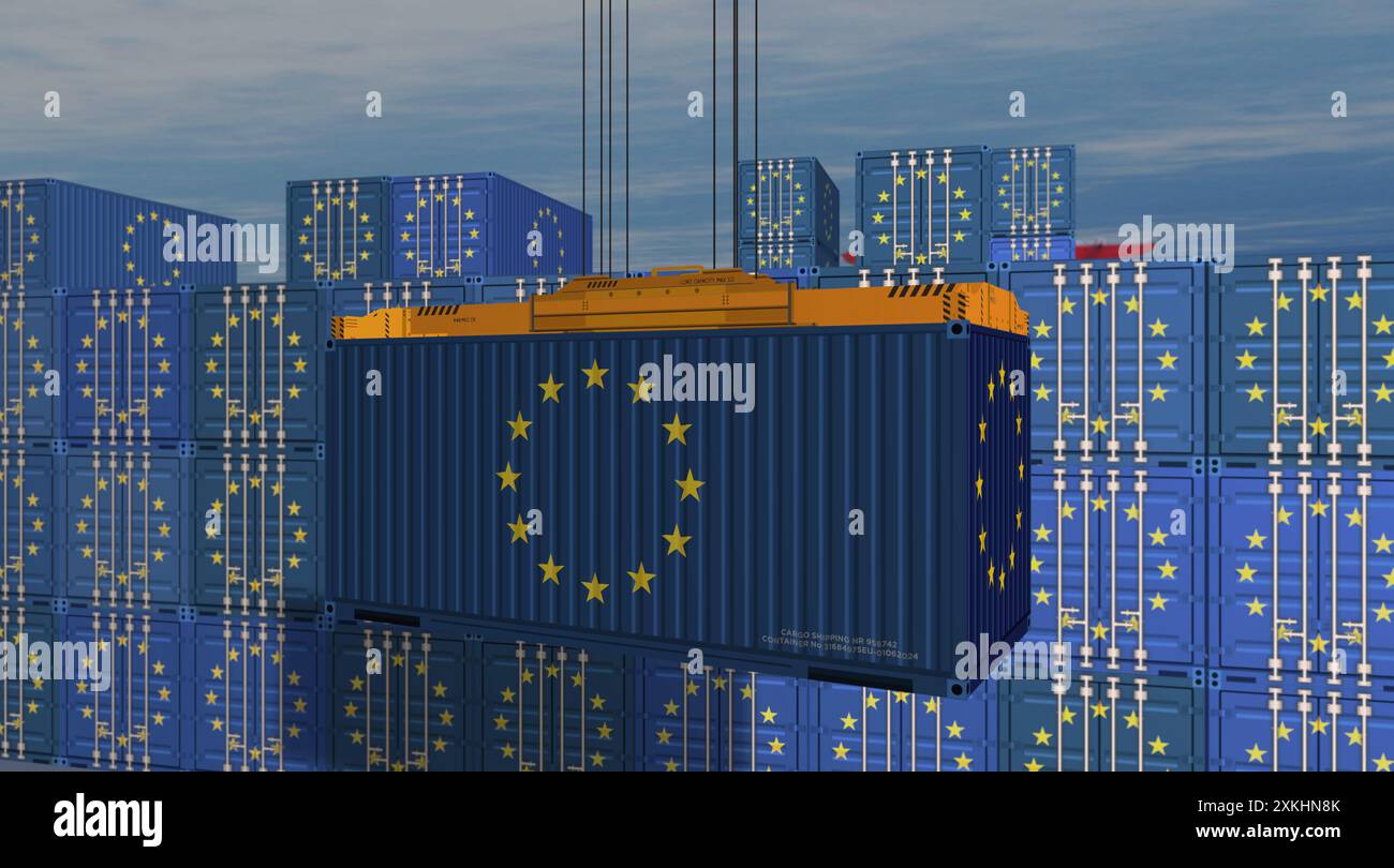 Eu export production import containers hi-res stock photography and ...