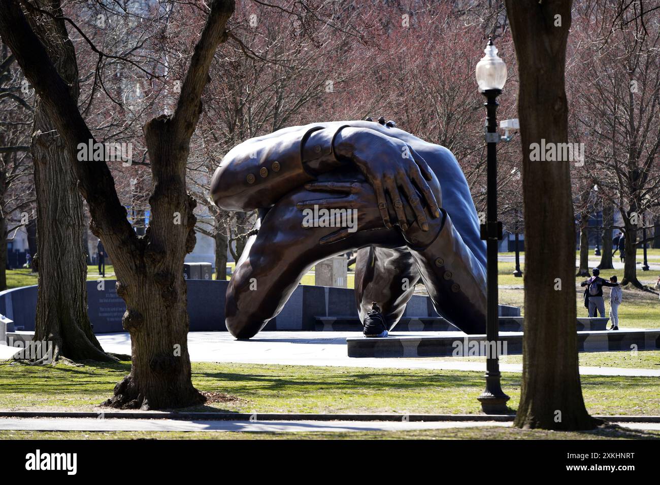 Martin Luther King monument The Embrace Boston Common Stock Photo - Alamy