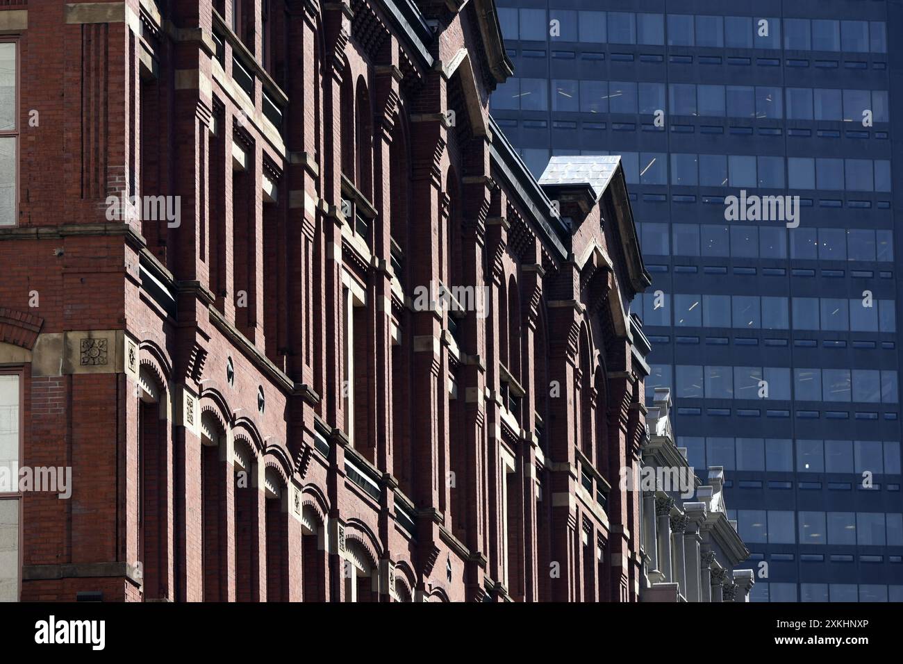 old building facade new office tower Boston Stock Photo - Alamy