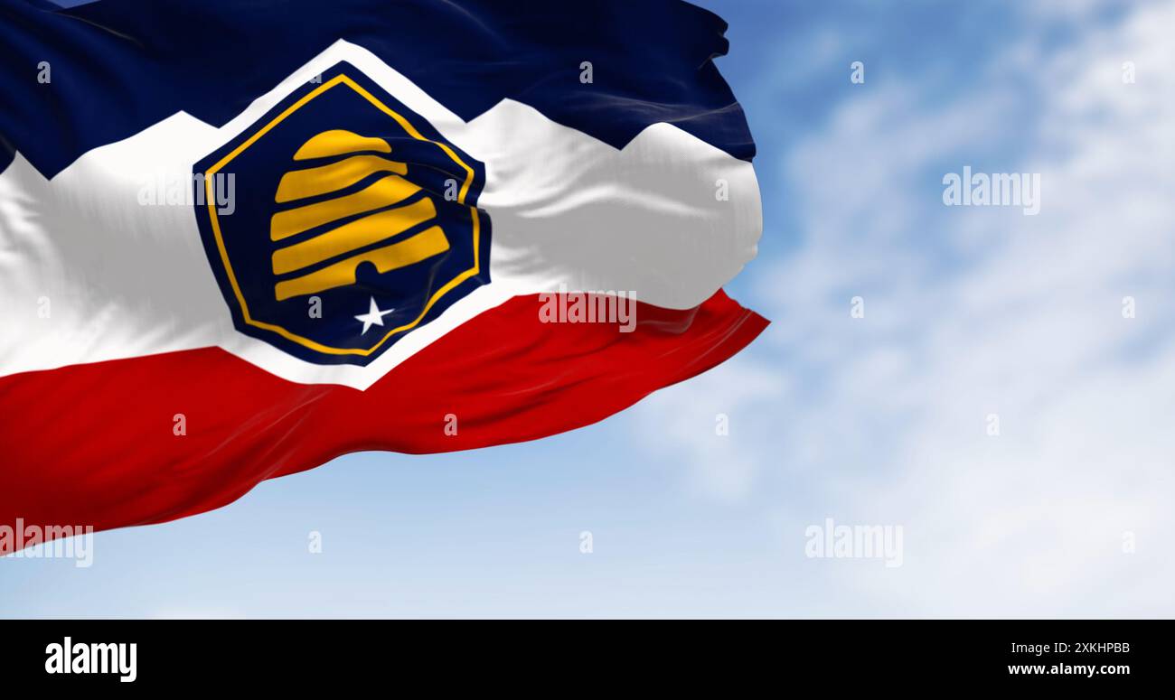 Close up utah beehive flag hi-res stock photography and images - Alamy