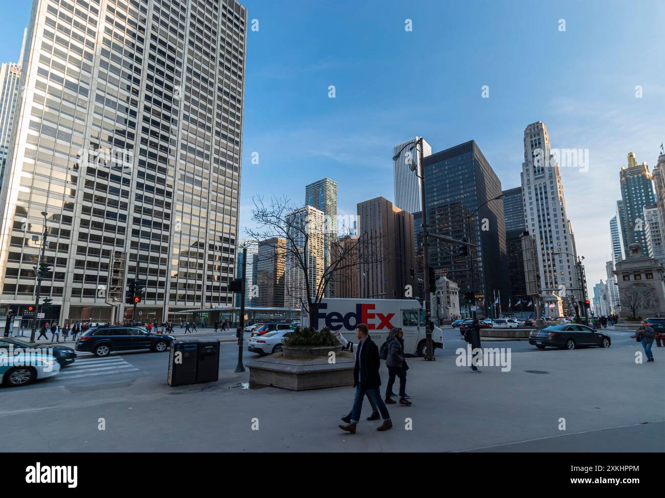 Chicago, IL, USA - March 2019: Southern Gateway to the Magnificent Mile ...
