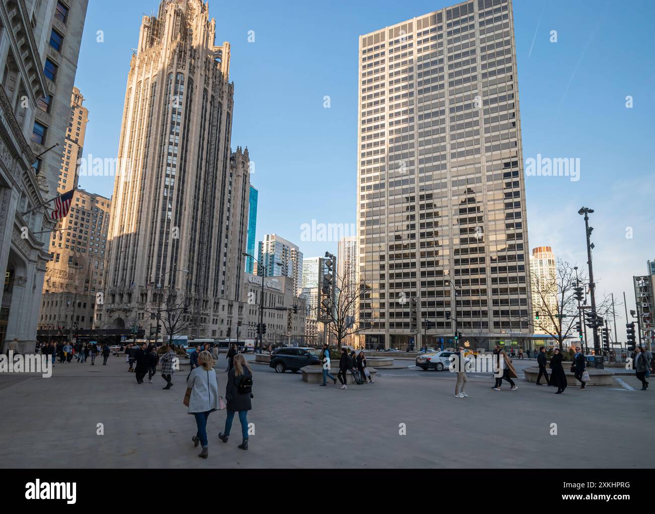 Chicago, IL, USA - March 2019: Southern Gateway to the Magnificent Mile ...