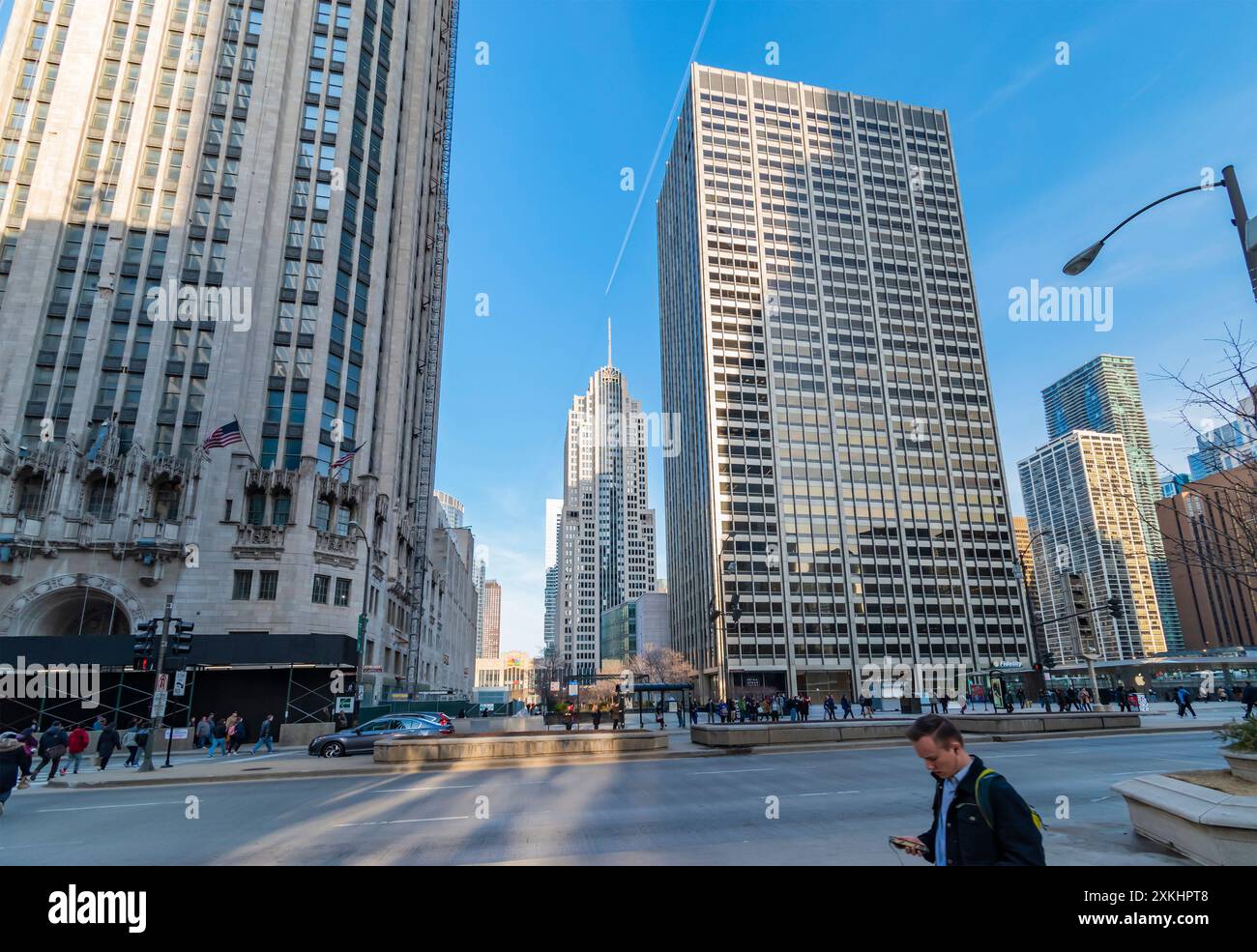 Chicago, IL, USA - March 2019: Southern Gateway to the Magnificent Mile ...