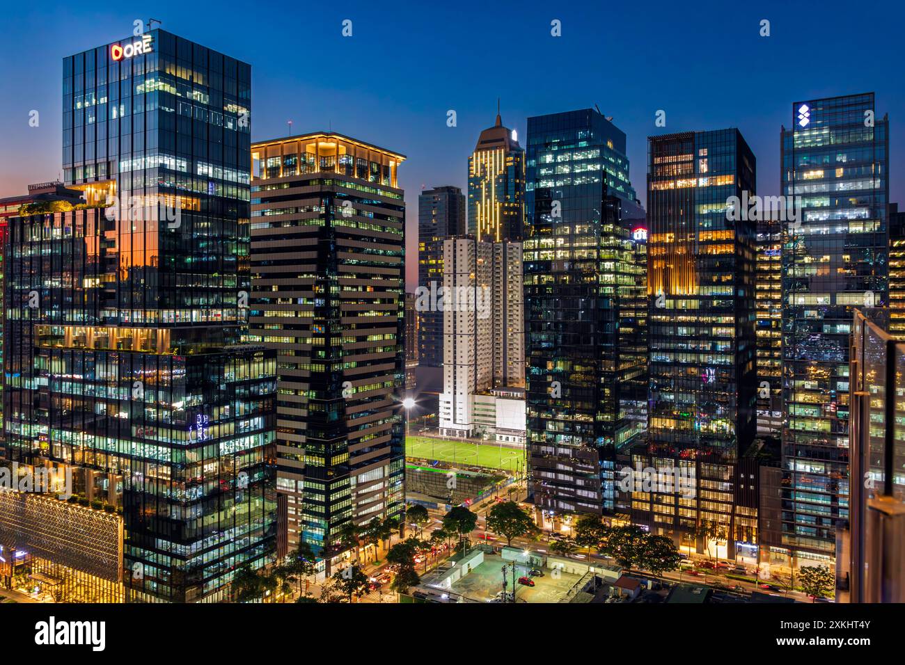 Bonifacio Global City, BGC, cityscape at sunset, Manila, Philippines ...