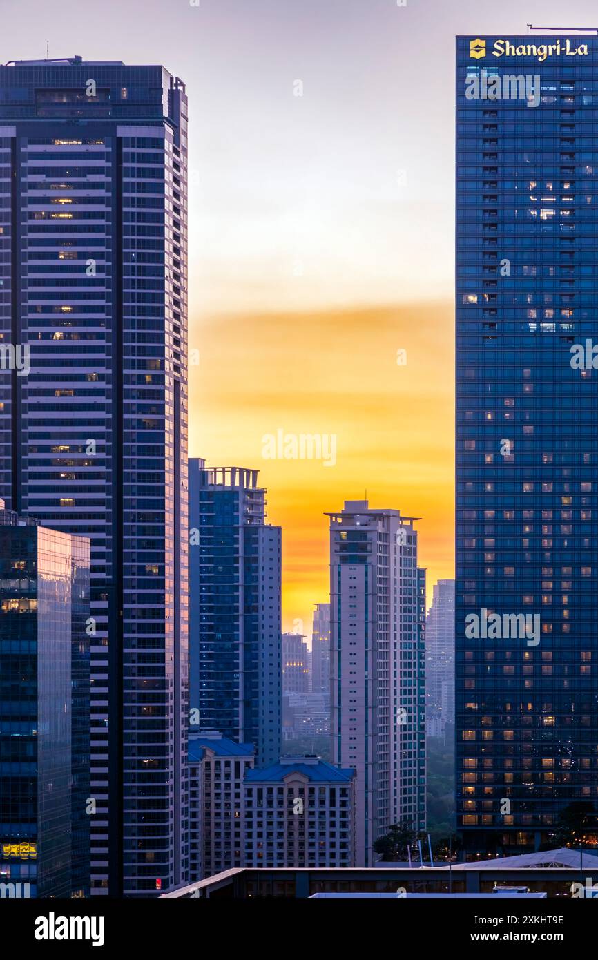 Bonifacio Global City, BGC, cityscape at sunset, Manila, Philippines ...