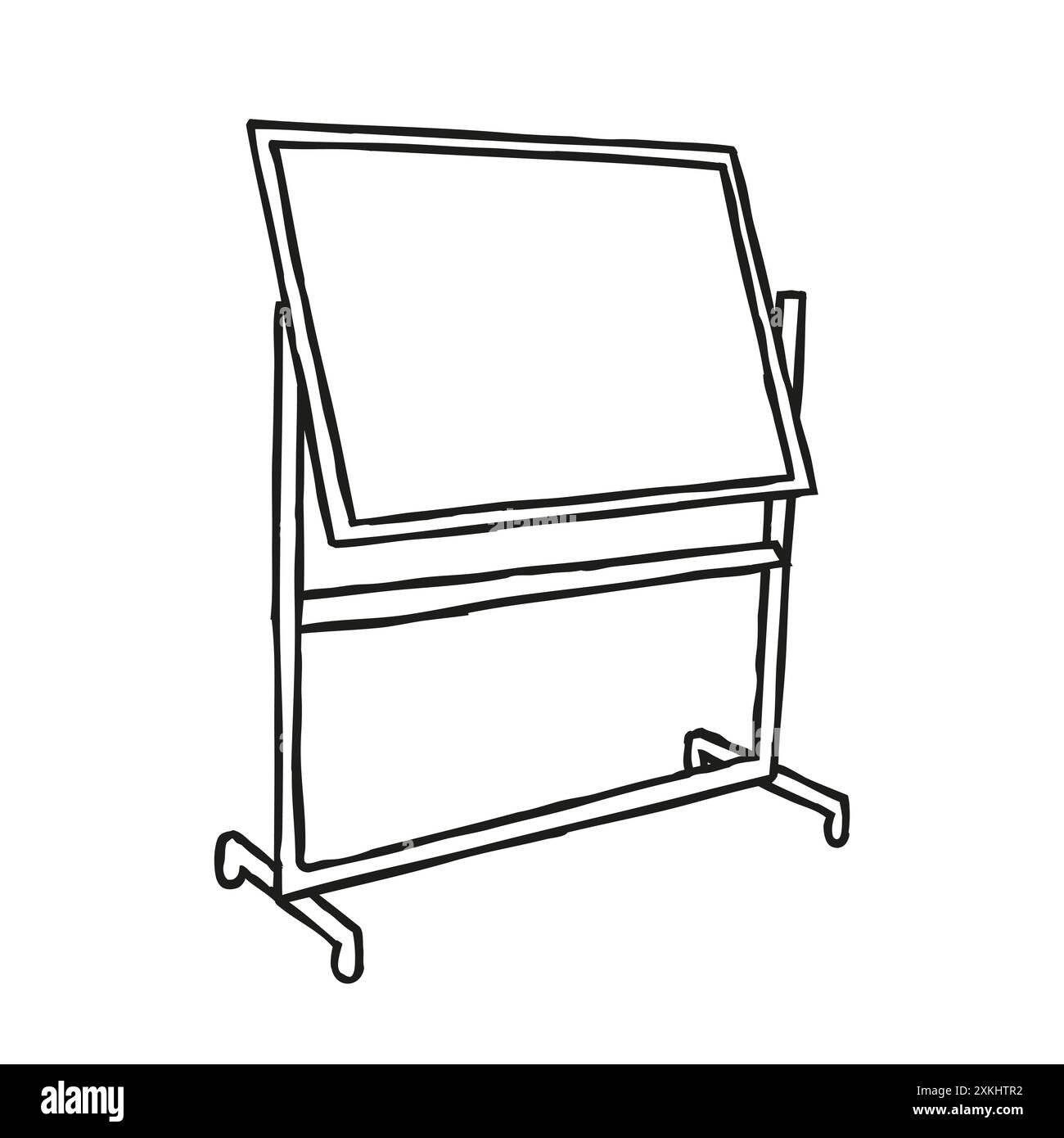 Doodle black school board, simple style symbol hand drawn with thin ...